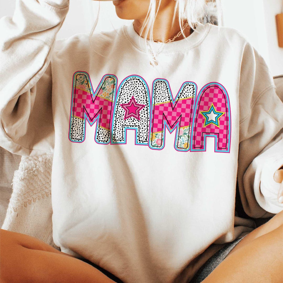 Pink Mama Sublimation Png, Checkered, Mama Floral, Dalmatian Dots ...