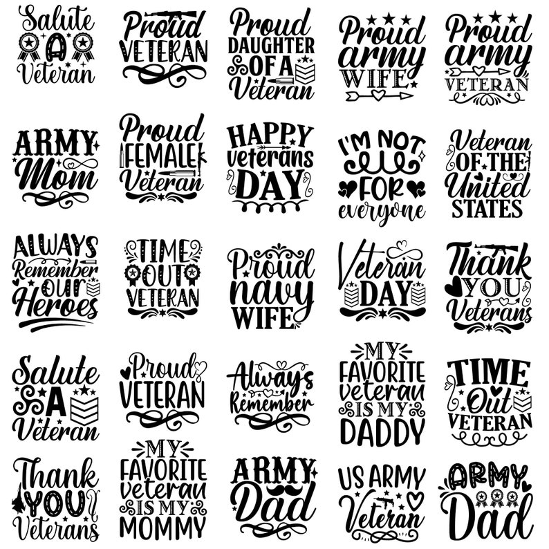 Veterans Day Svg Bundle, Military Svg. Veterans Day Quote PNG Svg ...