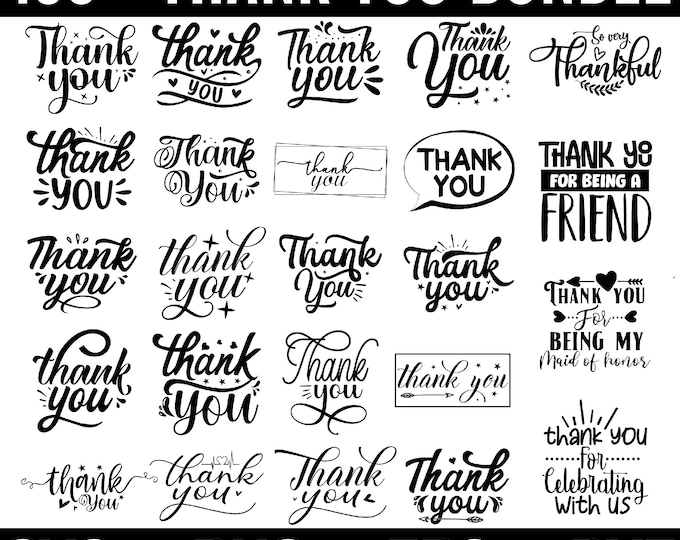 Danke SVG-Bundle, Danke-Aufkleber-Svg, Danke-Schnitt-Dateien, Danke-Svg ...