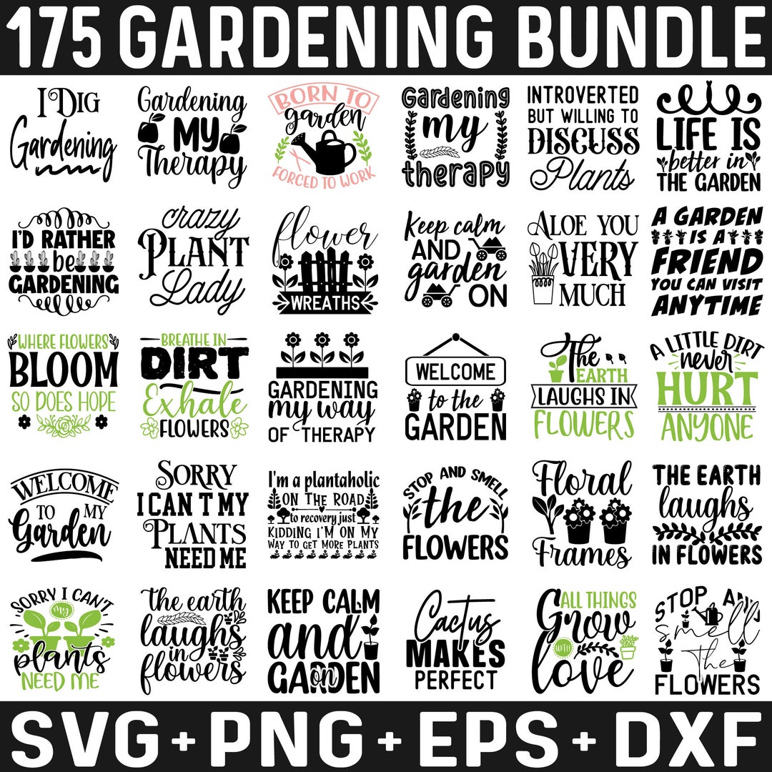Gardening Svg Bundle, Gardening Png, Gardener Svg, Funny Gardening Svg ...
