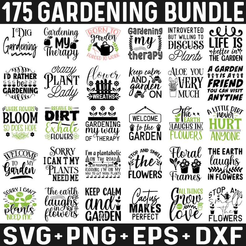 Gardening Svg Bundle, Gardening Png, Gardener Svg, Funny Gardening Svg ...