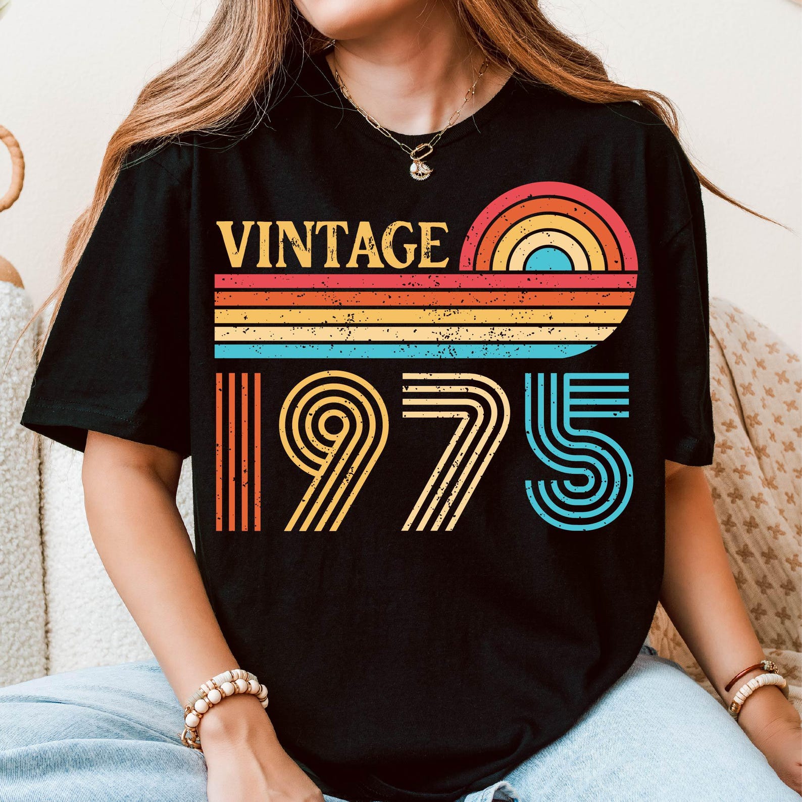 Vintage 1975 PNG SVG, 1975 Birthday Svg, 51 Birthday Svg Png, Vintage ...