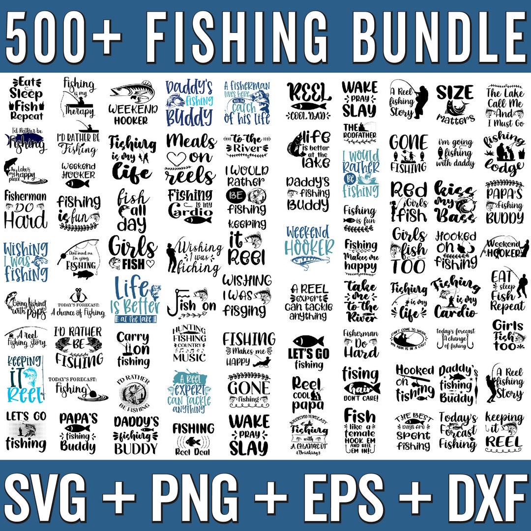 Fishing Svg Bundle, Fishing Svg Files for Cricut, Fishing Png Bundle ...