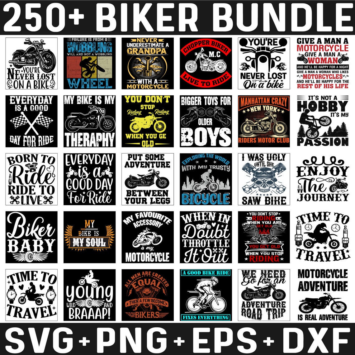 Motorcycle Svg Bundle, Biker Svg, Biker Svg Files, Motorcycle Bundle ...