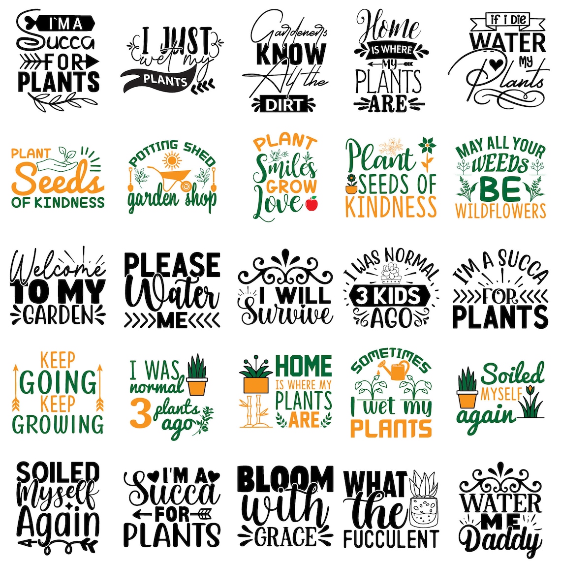 Funny Plant Quote , Plant Lover Svg Bundle, Plant Shirt Svg, Plant ...