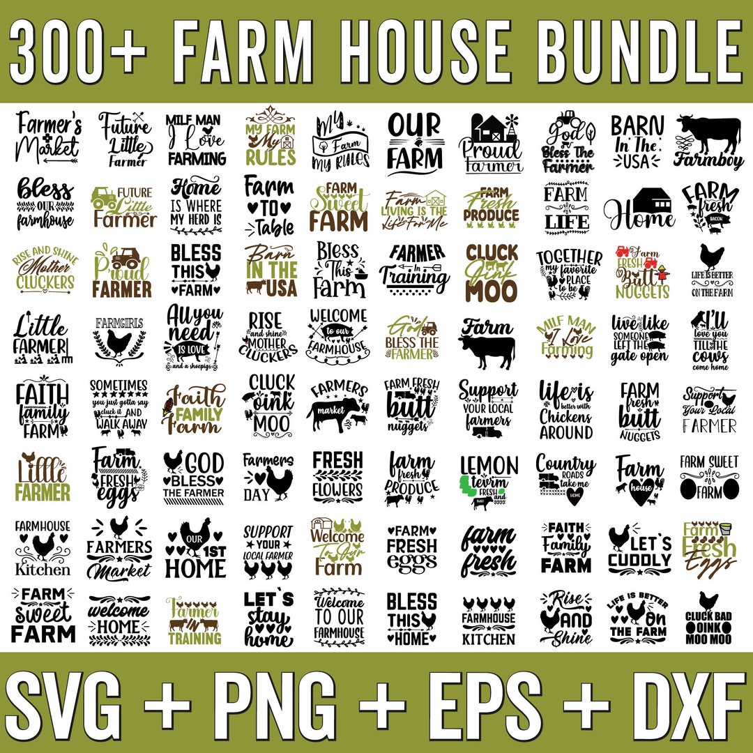 Farm House SVG Bundle, Farming Quote Svg, Farmer Svg Bundle Cut Files ...