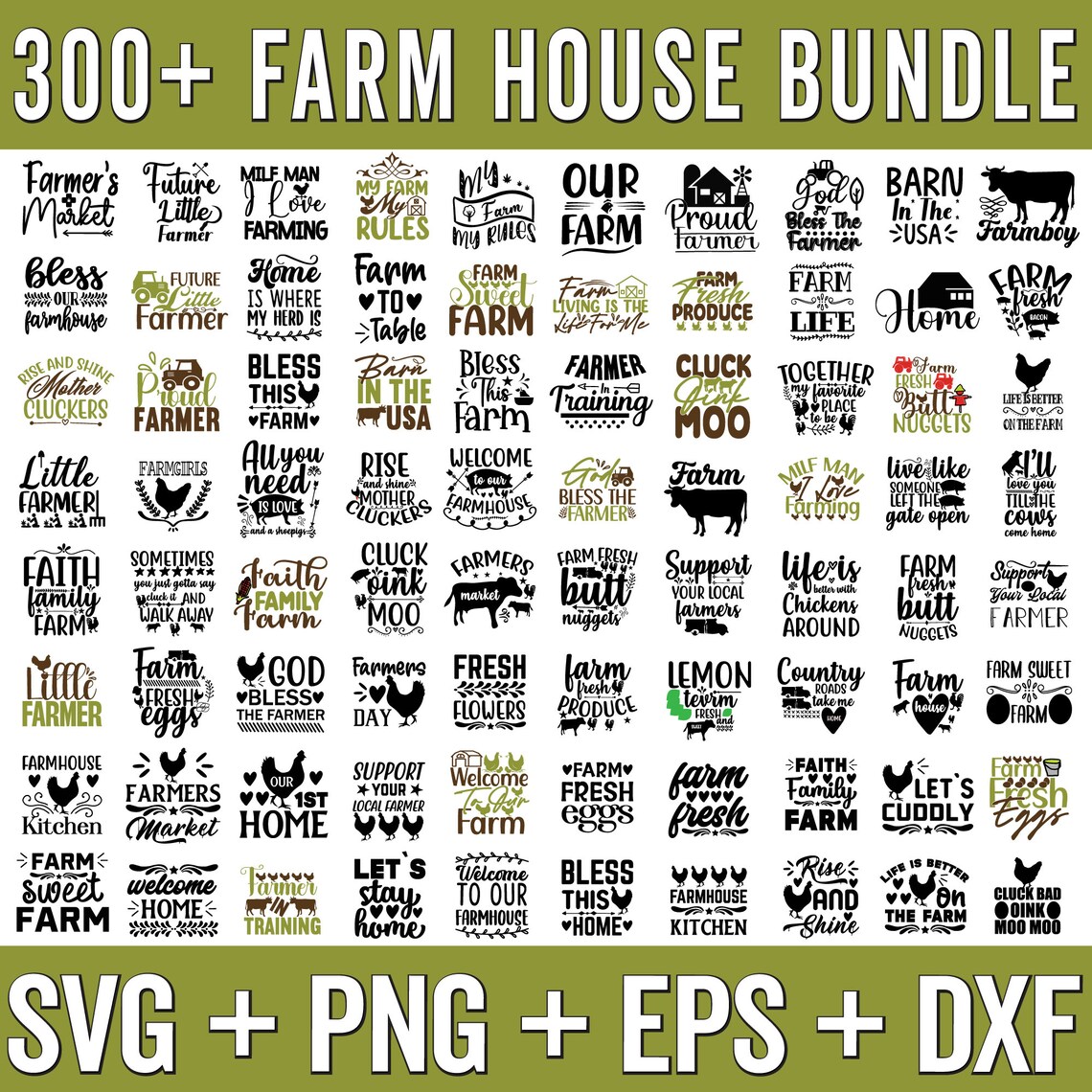 Farm House Svg Bundle, Farmer Svg, Farmer Svg Bundle, Farm Svg, Farming ...