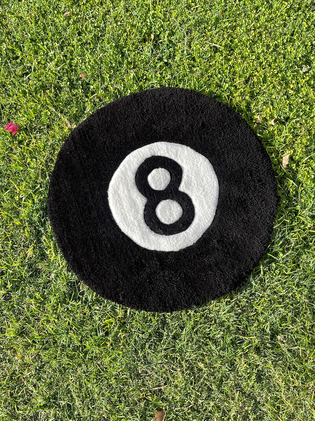 Handmade Round 8 Ball Pool Inspired Rug. Billiards Retro - Etsy