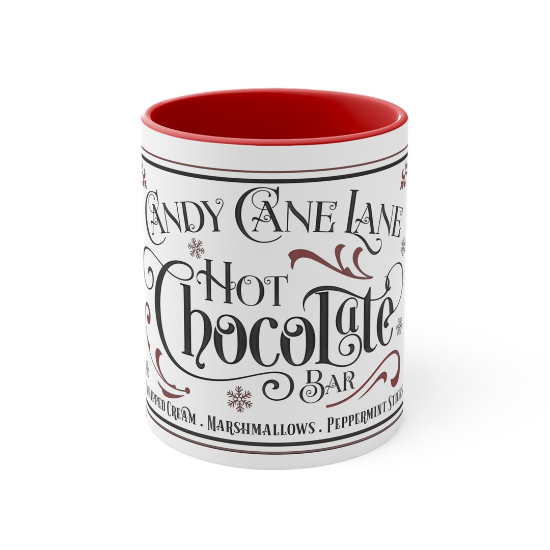 Hot Chocolate Bar Mug Two Tone Coffee Mug, 11oz - Etsy