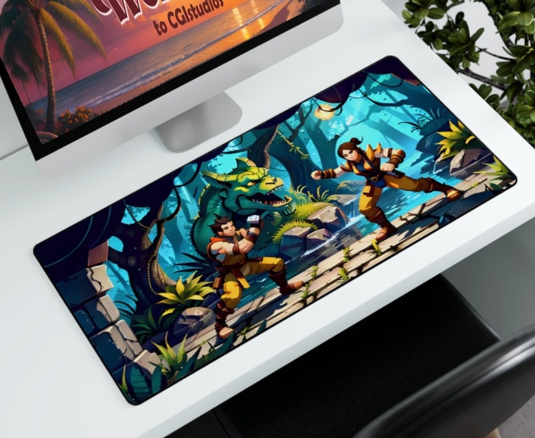 Large Retro Gaming Mouse Pad, Gaming Desk Decorer, Gaming Tablemats ...