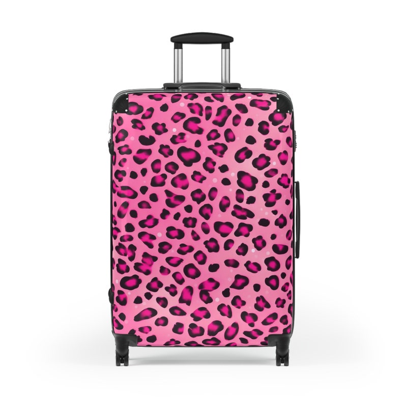 Pink Leopard Suitcase - Etsy
