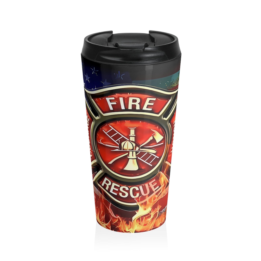 Fire Rescue Stainless Steel Travel Mug - Etsy