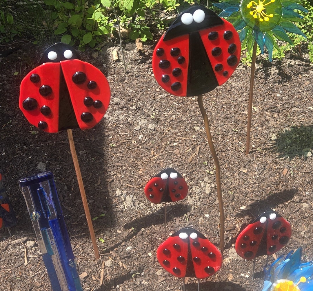 Lady Bugs Galore...a Fun, Whimsical Addition to Your Garden!! - Etsy
