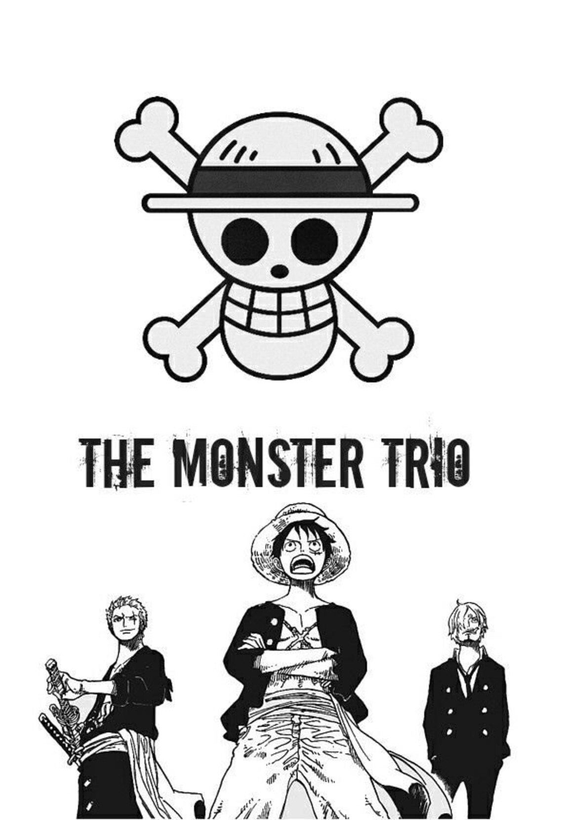 Luffy Zoro Sanji Embroidery Monster Trio One Piece - Etsy