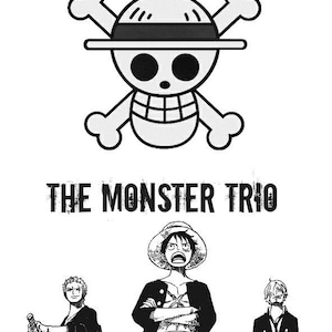 Luffy Zoro Sanji Embroidery Monster Trio One Piece - Etsy
