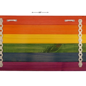 Wooden Rainbow Pride Flag - Etsy