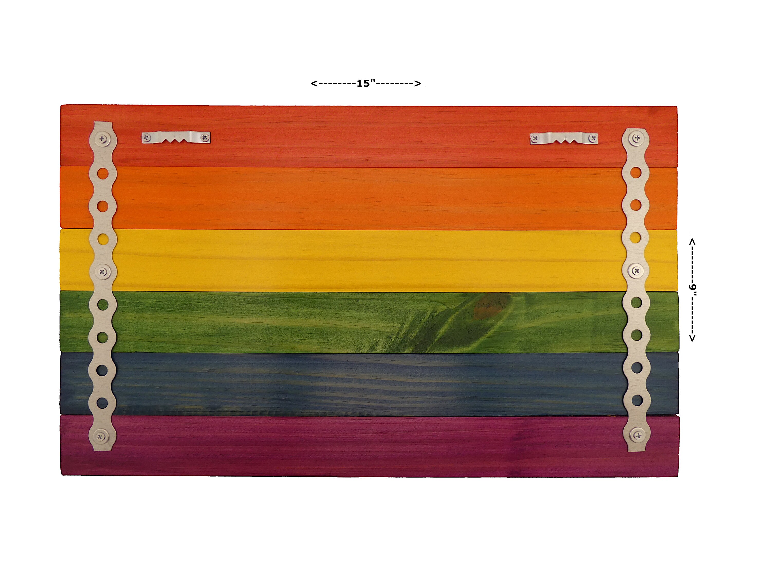 Wooden Rainbow Pride Flag - Etsy