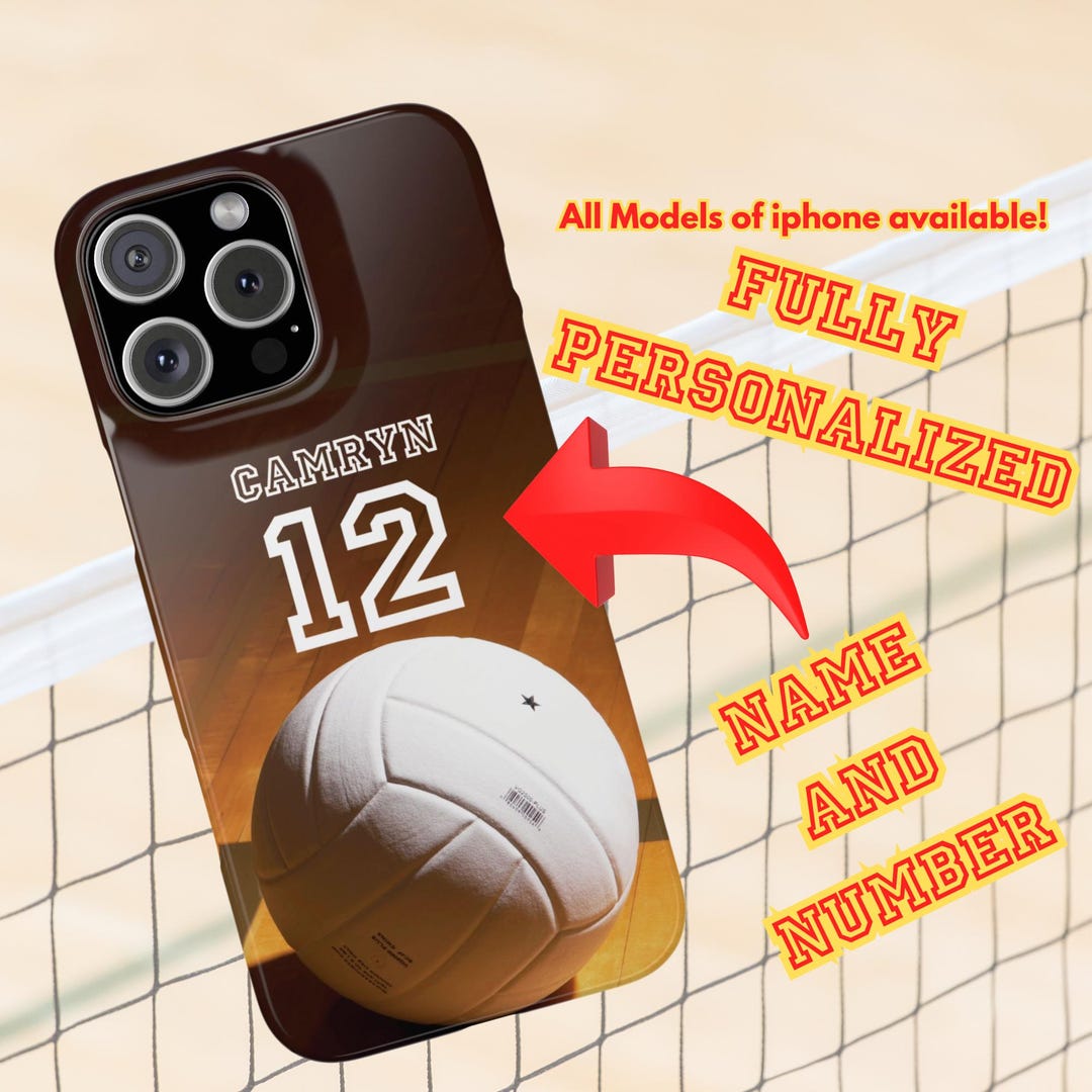 Personalized Custom Volleyball Player Number and Name iPhone Phone Case ...