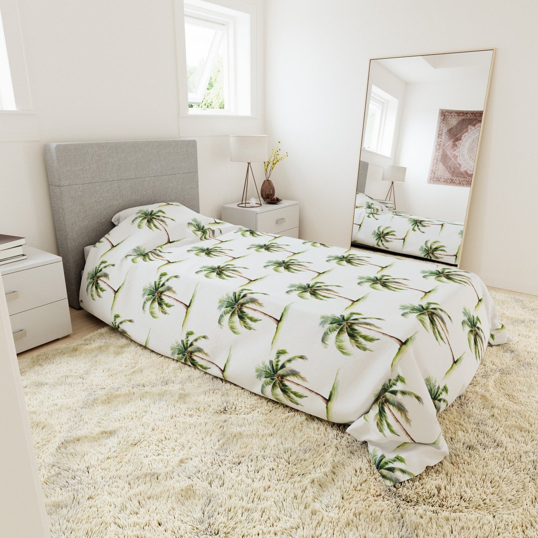 Palm Tree Duvet Cover Bedspread, Palm Tree Duvet, Bedding for Home ...