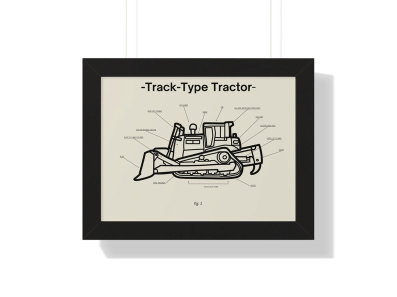 Bulldozer Track Type Tractor Schematic Print Diagram Perfect for Office ...