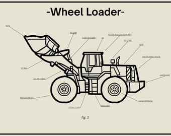 Bulldozer Track Type Tractor Schematic Print Diagram Perfect for Office ...