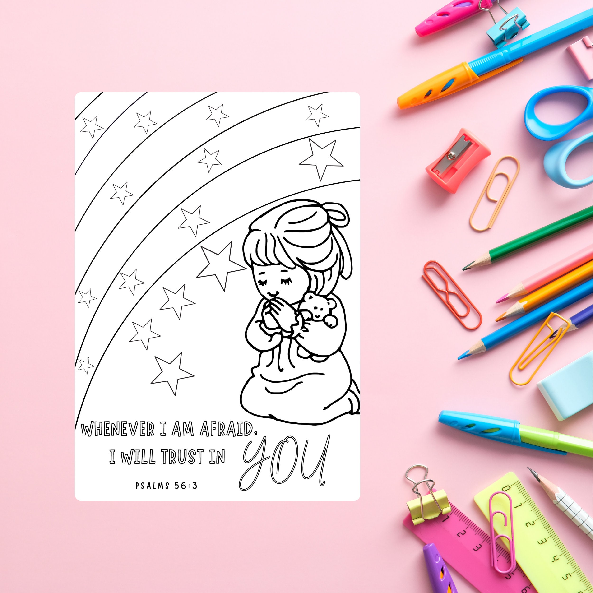 Kids Bible Verse Coloring Pageschristian Coloring Pages - Etsy
