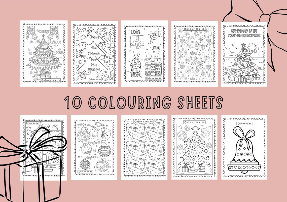 Christmas Bible Activity Bundle: 34 Kids Coloring Pages (PDF) - Etsy