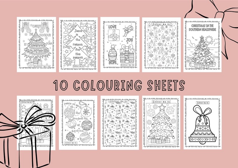 Christmas Bible Activity Bundle: 34 Kids Coloring Pages (PDF) - Etsy