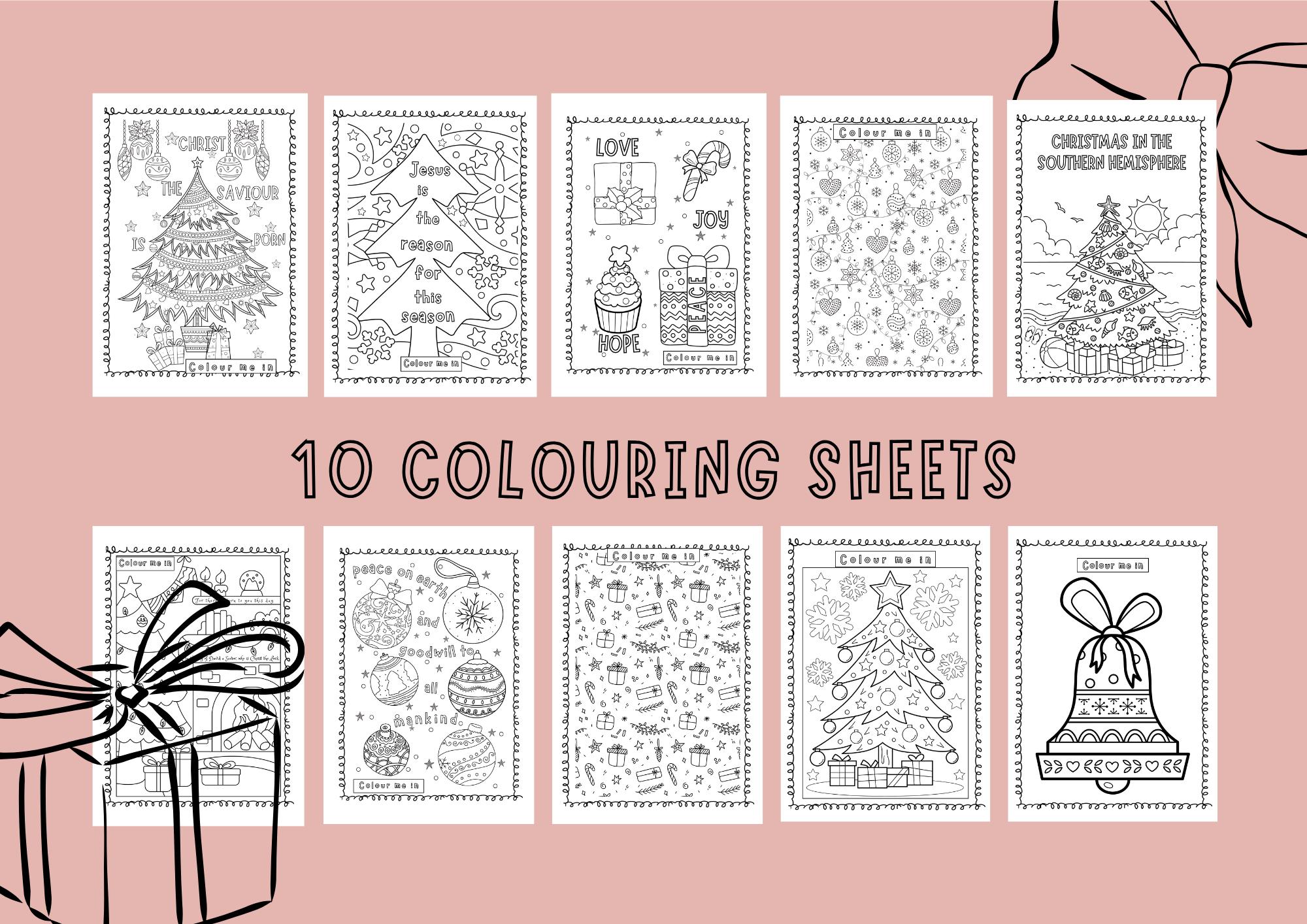 Christmas Kids Activity Bundle, Christmas Coloring Pages, Christmas ...