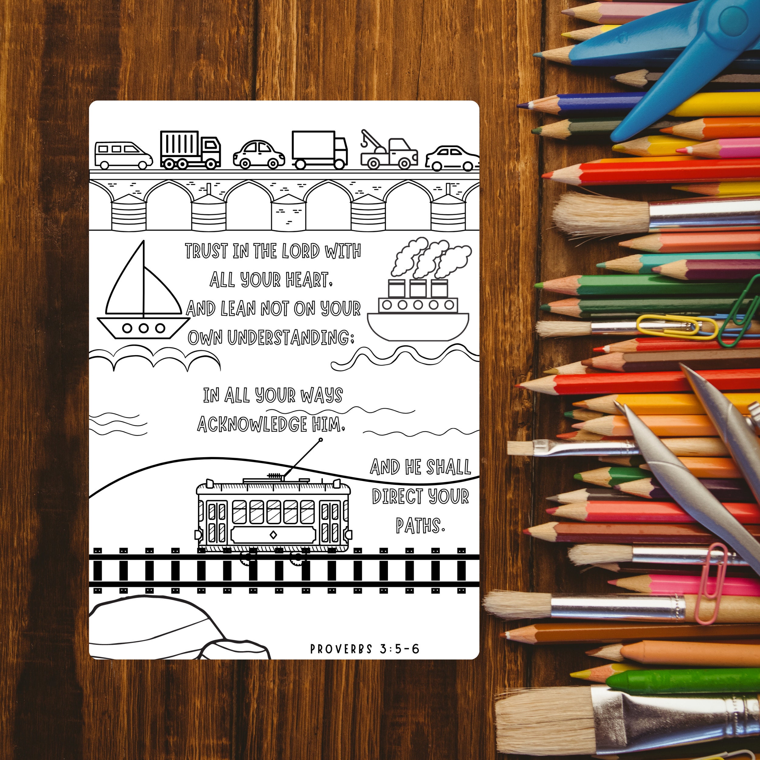 Kids Bible Verse Coloring Pageschristian Coloring Pages - Etsy