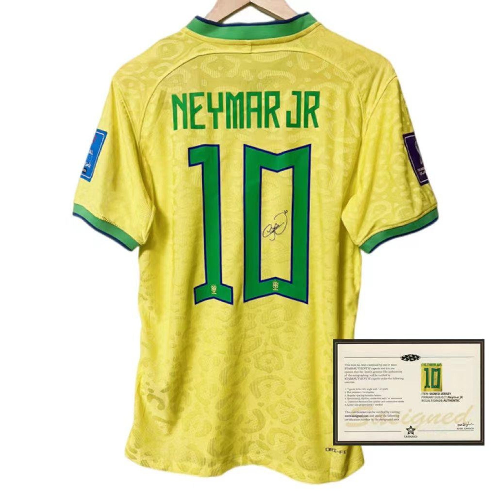 Neymar Jr SIGNED Brazil Home Signature Shirt/jersey COA 2022 - Etsy UK