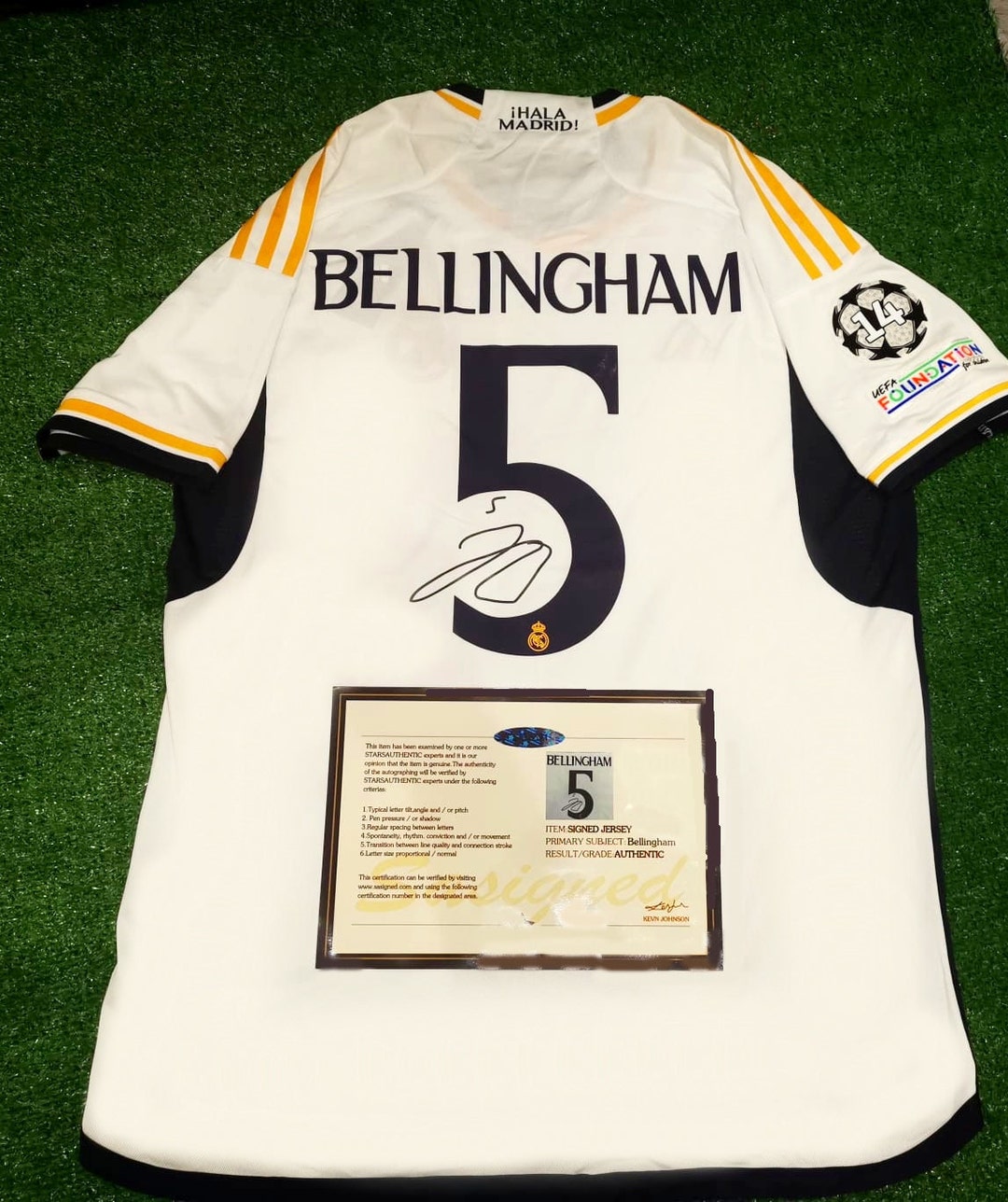 Jude Bellingham SIGNED Real Madrid Signature Shirt/jersey - Etsy