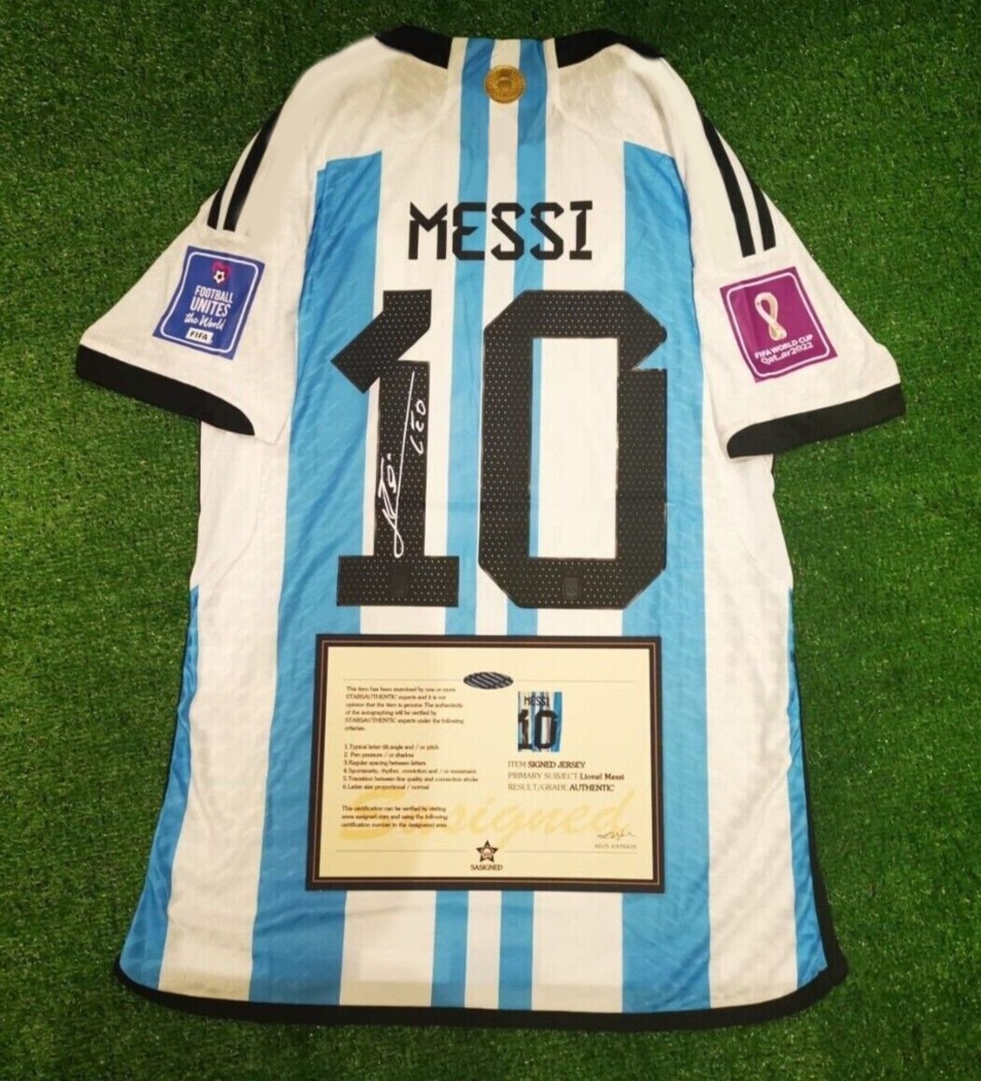 Lionel Messi Argentina SIGNED World Cup FINAL Home Messi Mens - Etsy ...