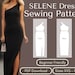 Selene One Shoulder Dress Sewing Pattern PDF Sewing Pattern, Size ...