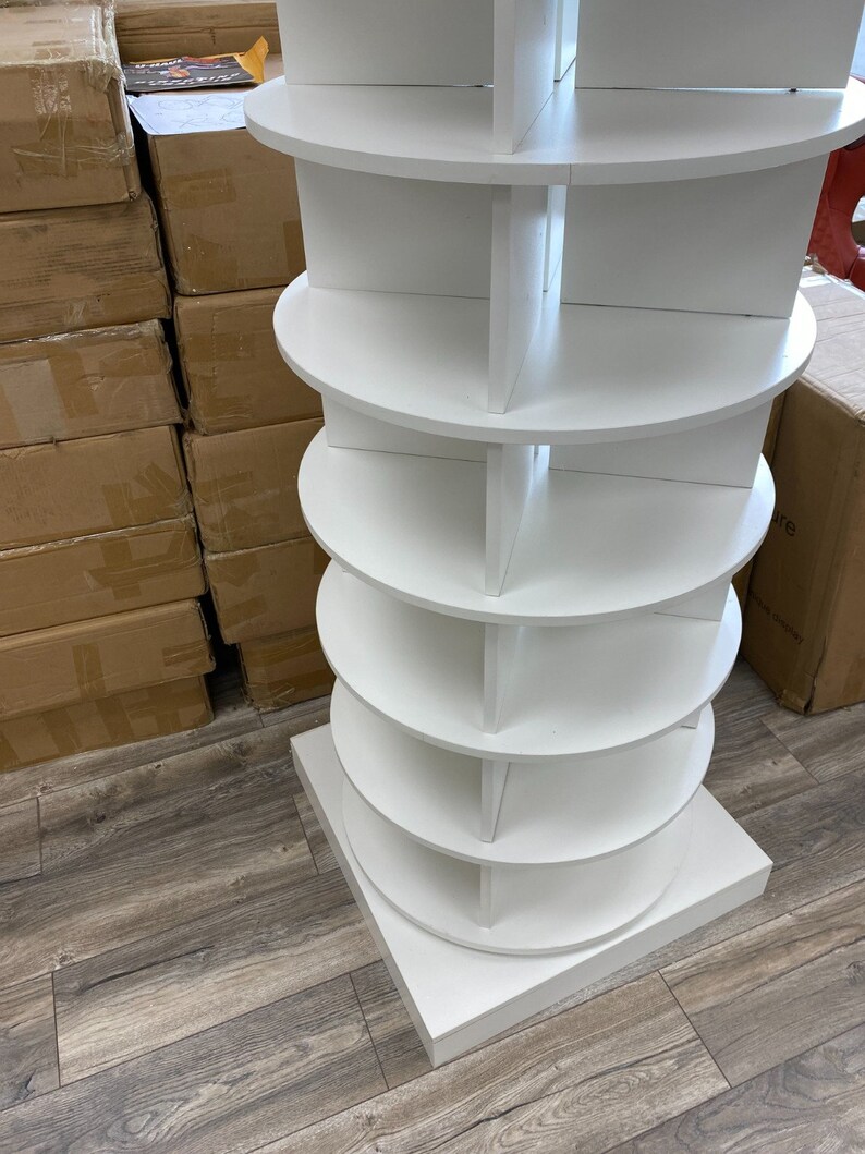 Rotating Wooden 8 Layers Shoe Rack 360 Degrees Space Saving Shoe ...
