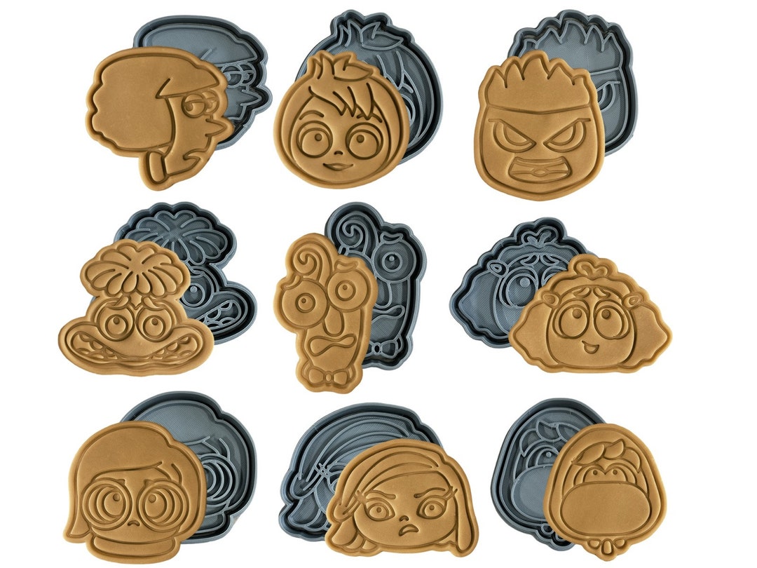Movie Inside Cookie Cutters Set of 9 Inspired | Disgust, Fear, Anger ...