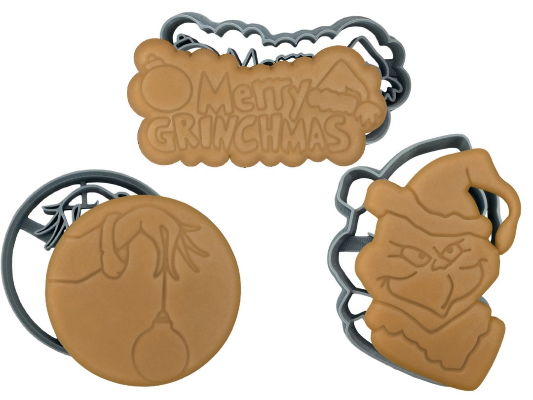 Grinch Cookie Cutters Set of 3 Christmas | Max, Grich, Cindy Lou, Tree ...