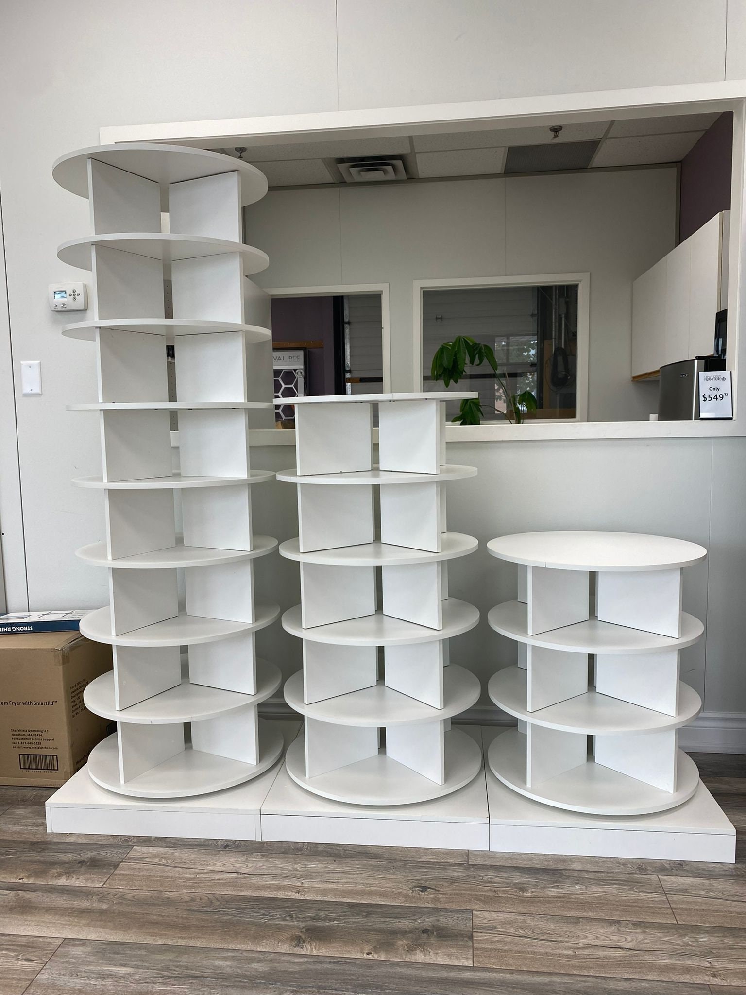 Rotating Wooden 8 Layers Shoe Rack 360 Degrees Space Saving Shoe ...