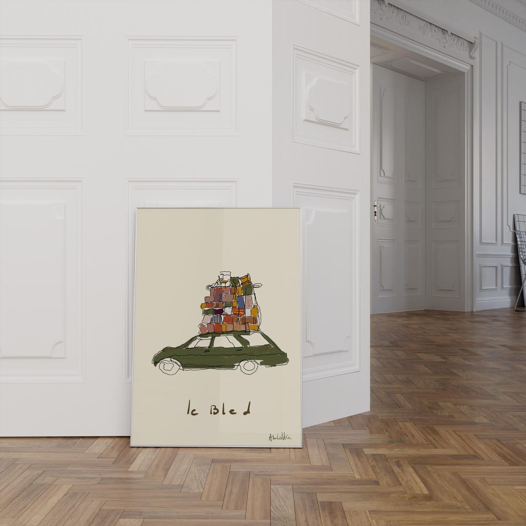 Le Bled Print, Maghreb Art, Algerian Wall Art, French Algerian Art ...