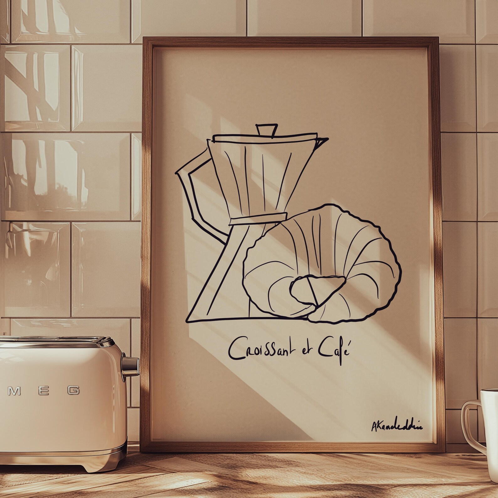 Croissant Cafe Print: French Bakery Wall Art - Etsy