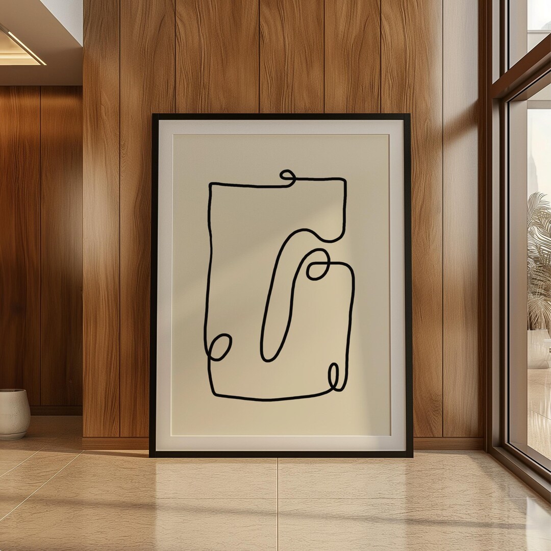 Minimal Line Art Print, Abstract Line Drawing, Simple Art, Modern ...