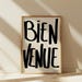 Bienvenue Print: French Welcome Sign, Minimalist Typography - Etsy