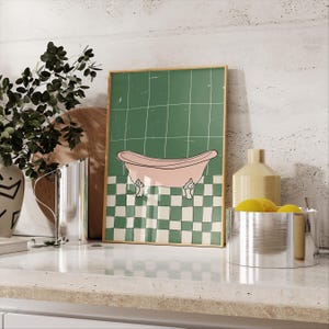 Bath Print, Bath Style Art, Bath Illustration, Bathroom Wall Art ...