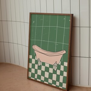 Bath Print, Bath Style Art, Bath Illustration, Bathroom Wall Art ...