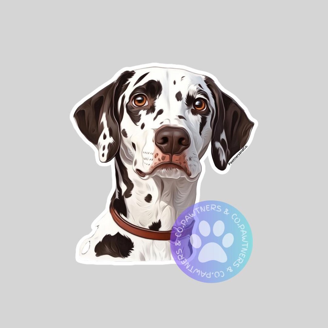 Dalmatian 3 Sticker, Sticker Gift, Cute Stickers, Animal Decals ...