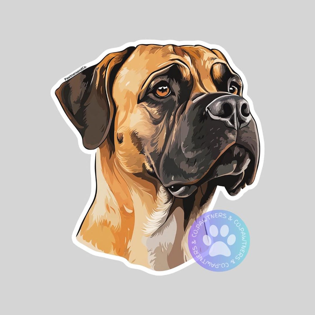 Boerboel Sticker, Sticker Gift, Cute Stickers, Animal Decals, MacBook ...