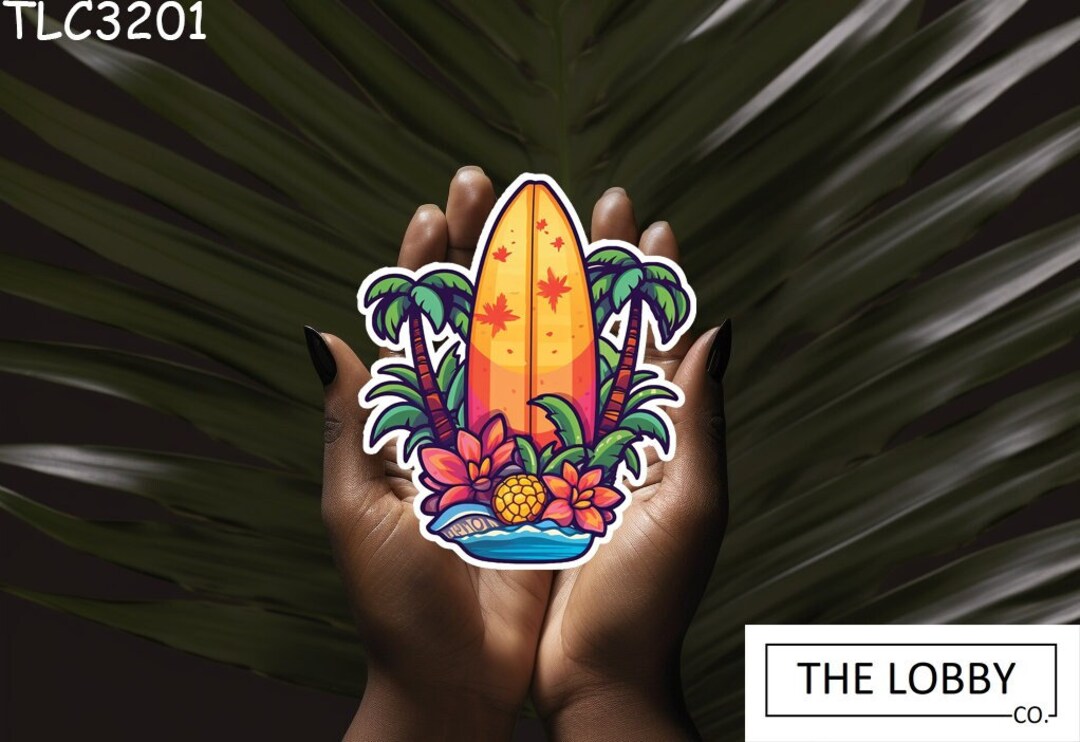 Surfboard Sticker Sticker Gift Cute Stickers Travel Decal - Etsy