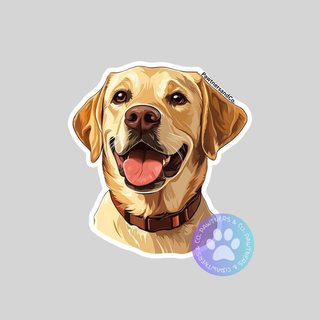 Labrador 3 Sticker, Sticker Gift, Cute Stickers, Animal Decals, MacBook ...