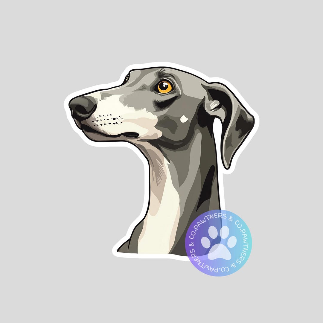 Greyhound Sticker, Sticker Gift, Cute Stickers, Animal Decals, MacBook ...
