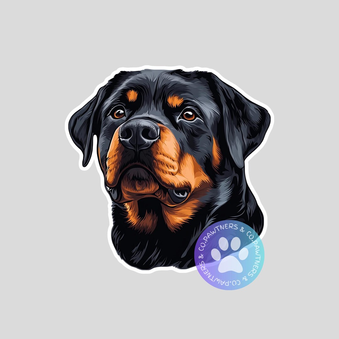 Rottweiler Sticker, Sticker Gift, Cute Stickers, Animal Decals, MacBook ...